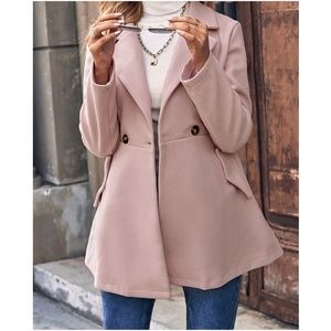 Jackets & Coats | Classic Pink Button Jacket Coat | Poshmark